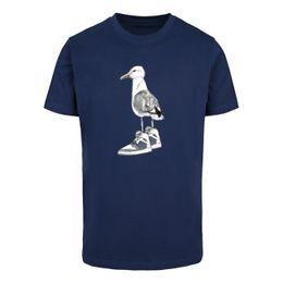 T-Shirt MisterTee "MisterTee Herren Seagull Sneakers Tee", Damen, Gr. L, lightnavy, 100% Baumwolle, unifarben, normal, Rundhals, Shirts T-Shirt