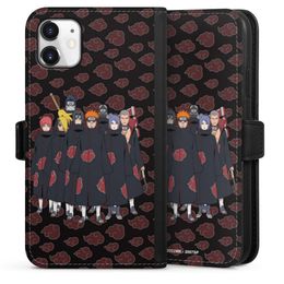 DeinDesign iPhone 11 Handy Klapph&uuml;lle Handyh&uuml;lle aus Kunst Leder schwarz Flip Case Akatsuki Naruto Shippuden Official Licensed Product Sideflip mit Lasche