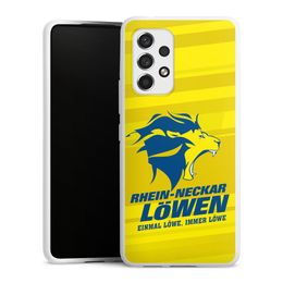 DeinDesign Galaxy A53 5G Handy Silikon H&uuml;lle Case wei&szlig; Handyh&uuml;lle Rhein-Neckar-L&ouml;wen Official Licensed Product Rnl Silikon Case