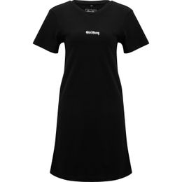 Shirtkleid MISS TEE "Miss Tee Girl Gang Ladies Tee Dress", Damen, Gr. XS, US-Gr&ouml;&szlig;en, schwarz, 100% Baumwolle, loose fit, Rundhals, Kleider Shirtkleid