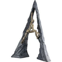 Skulptur CASABLANCA BY GILDE "Skulptur Climber", bronzefarben, B:26cm H:36,5cm T:10cm, Polyresin (Kunststein), Dekofiguren