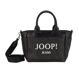 JOOP! Handtasche JOOP JEANS "calduccio spiaggia yvette handbag shz", Herren, Gr. B/H/T: 26,5cm x 21cm x 14cm, schwarz, Lederimitat, Taschen Handtasche, Damen Umh&auml;ngesache mit abnehmbarem und verstellbarem Schulterriemen