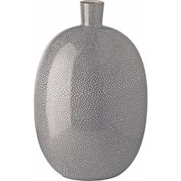 Tischvase Gilde "Vase Athina oval", grau, B:23cm H:42cm T:27cm, Porzellan, Vasen