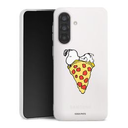 DeinDesign Galaxy A57 5G Handy Silikon H&uuml;lle Case transparent Handyh&uuml;lle Peanuts Pizza Snoopy Silikon Case
