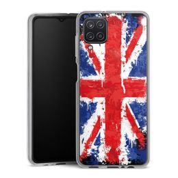 DeinDesign Galaxy A12 Handy Silikon H&uuml;lle Case transparent Handyh&uuml;lle England Union Jack Flag Silikon Case