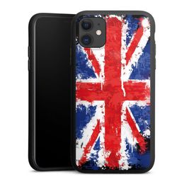 DeinDesign iPhone 11 Handy Premium Silikon H&uuml;lle Handyh&uuml;lle schwarz Case Union Jack England Flag Silikon Premium Case