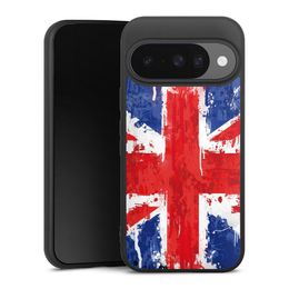 DeinDesign Google Pixel 10 Handy Premium Silikon H&uuml;lle Handyh&uuml;lle schwarz Case England Union Jack Flag Silikon Premium Case