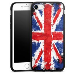 DeinDesign iPhone SE (2020) Handy Slim Case extra d&uuml;nn Silikon Handyh&uuml;lle schwarz H&uuml;lle England Union Jack Flag Silikon Slim Case
