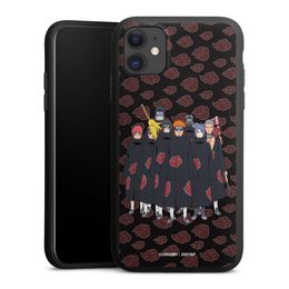 DeinDesign iPhone 11 Handy Premium Silikon H&uuml;lle Handyh&uuml;lle schwarz Case Naruto Shippuden Akatsuki Official Licensed Product Silikon Premium Case