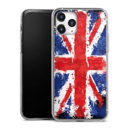 DeinDesign iPhone 11 Pro Handy Slim Case Silikon Handyh&uuml;lle transparent H&uuml;lle extra d&uuml;nn Flag Union Jack England Silikon Slim Case