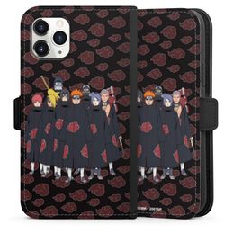 DeinDesign iPhone 11 Pro Handy Klapph&uuml;lle Handyh&uuml;lle aus Kunst Leder schwarz Flip Case Akatsuki Naruto Shippuden Official Licensed Product Sideflip mit Lasche