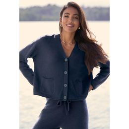 ELBSAND Damen Strickjacke, marine, Gr&ouml;&szlig;e 40/42
