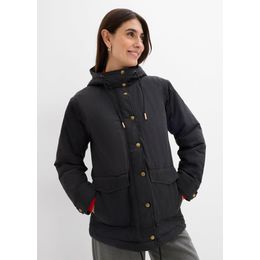 bonprix Warm wattierter Parka, schwarz, Gr.38, Warm wattierter Parka, 65% Baumwolle