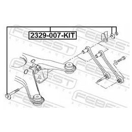 FEBEST Sturzkorrekturschraubensatz 2329-007-KIT f&uuml;r VAG WHT001973 8E0501387B