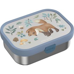Mepal Campus Brotdose Edelstahl mit Bento-Einsatz und Gabel 750 ml Forest Friends - Lebensmittelbeh&auml;lter / Vorratsdosen