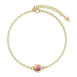 Geburtsstein-Armb&auml;nder - Gold und Pink