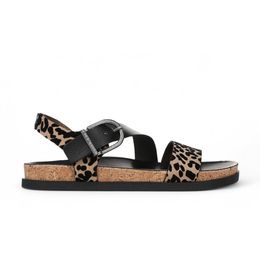 Blowfish Malibu Sandalen mit Leopardenmuster und braunem Fu&szlig;bett f&uuml;r Damen &ndash; Lance