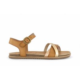 Blowfish Malibu Damen-Sandalen mit Riemchen und Schnalle, Hellbraun, Keilabsatz - Monti-B