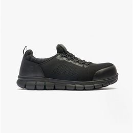 Skechers SYNERGY OMAT Herren Slipper Sicherheitsschuhe mit Zehenschutz Schwarz