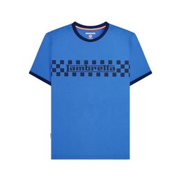 Lambretta - "SS24" T-Shirt Ringer-Stil f&uuml;r Herren (Dunkelblau)