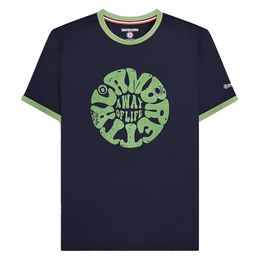 Lambretta - "SS24" T-Shirt Ringer-Stil f&uuml;r Herren - Festival (Marineblau)