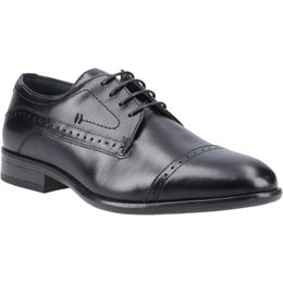 Pod Ralph Leder Herren Schwarze Oxford-Schuhe