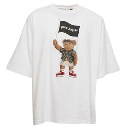 Palm Angels Pirate Bear Loose Fit Wei&szlig;es T-Shirt