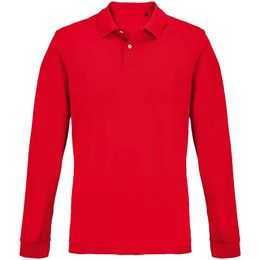 SOLS Unisex-Erwachsene Piqu&eacute;-Langarm-Poloshirt (Rot)