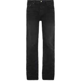 Amiri Stack Straight Fit verblasste schwarze Jeans