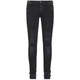 Amiri Slim Fit Thrasher Plus Jeans aus gealtertem schwarzem Denim