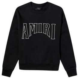 Schwarzes Sweatshirt mit Amiri-Sonnengrafik auf der R&uuml;ckseite