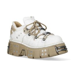 New Rock M-120N-C80 Wei&szlig;e Gothic Plateau Stiefeletten