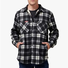 Hard Yakka QUILTED FLANELL Herren Hemdjacke Grau