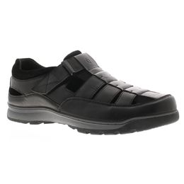 Hush Puppies Touch Close Herren Sandalen Rucker Leder Fischer Schwarz
