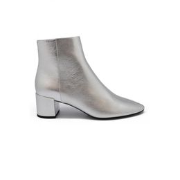 SAINT LAURENT Loulou 50 Stiefeletten Silber