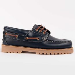 Purapiel Bootsschuh Pullnaus4 Blau