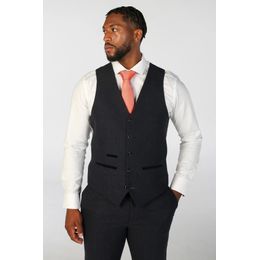 Paul Andrew Marineblaue Weste aus Wollmischung und Tweed f&uuml;r Herren