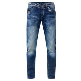 Rusty Neal Jeans Hose "YAMATO" Slim Fit Streetwear Cotton-Stretch