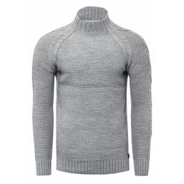 Rusty Neal Grobstrick Einfarbiger Stehkragen-Pullover