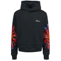 Amiri Spot Tie Dye Sleeves Schwarzer Kapuzenpullover