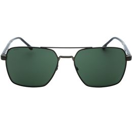 HUGO BOSS Sonnenbrille mit gr&uuml;nen Gl&auml;sern und mattem Rutheniumschwarz