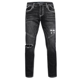 Rusty Neal Jeans Hose "NISHO" Straight-Fit Biker Cotton-Stretch