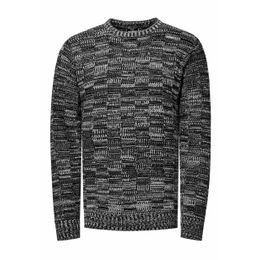 Rusty Neal Kontrast Grobstrick Rundhals-Pullover