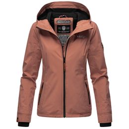 Marikoo Damen &Uuml;bergangsjacke leichte wind- und wasserabweisende Jacke mit Kapuze Terracotta