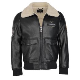 Top Gun Lederimitatjacke TG20213035 mit Kunstfellkragen