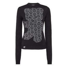 Philipp Plein Pullover Round Neck Sexy Pure Strass Teddy Bear