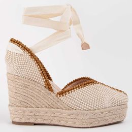 Montevita Espadrille Mit Keilabsatz Balenci12 Beige
