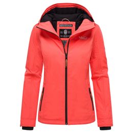 Marikoo Damen &Uuml;bergangsjacke leichte wind- und wasserabweisende Jacke mit Kapuze Coral Pink