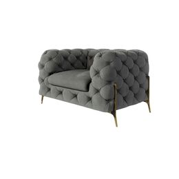 S-STYLE Chesterfield Sessel Natalie blau Ma&szlig;e (cm): B: 125 H: 75 Sessel & Hocker > Sessel nach Material > Stoff Sessel &raquo; Sofa DE