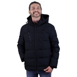 GUGGEN Mountain Herren Warme Daunenjacke Jacke Winterjacke Schwarz